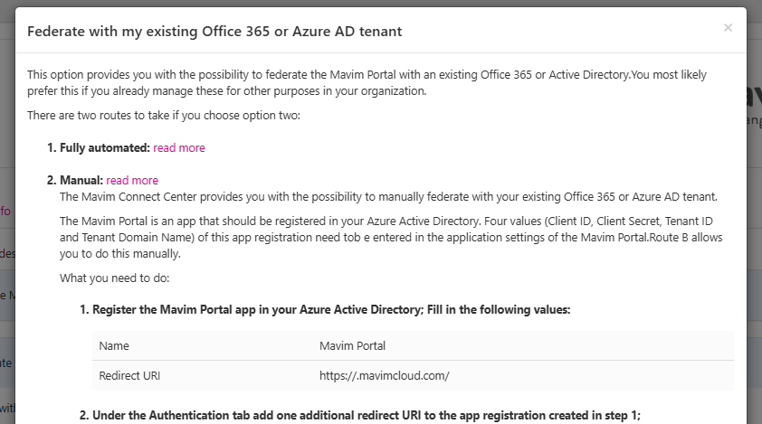 Onboarding | Mavim Online